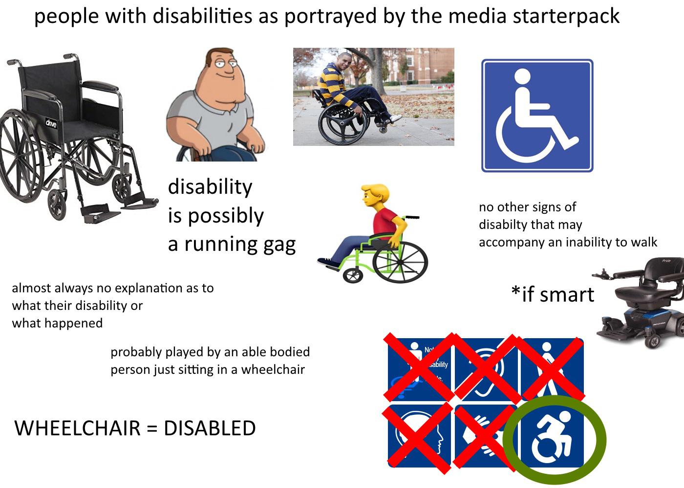 people with disabilities as portrayed by the media starterpack | r ...