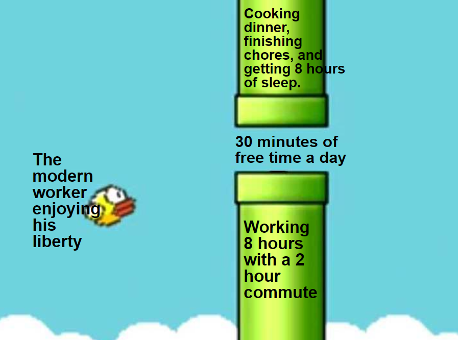 The Modern Worker Enjoying His Liberty With Only 30 Minutes Of Free 