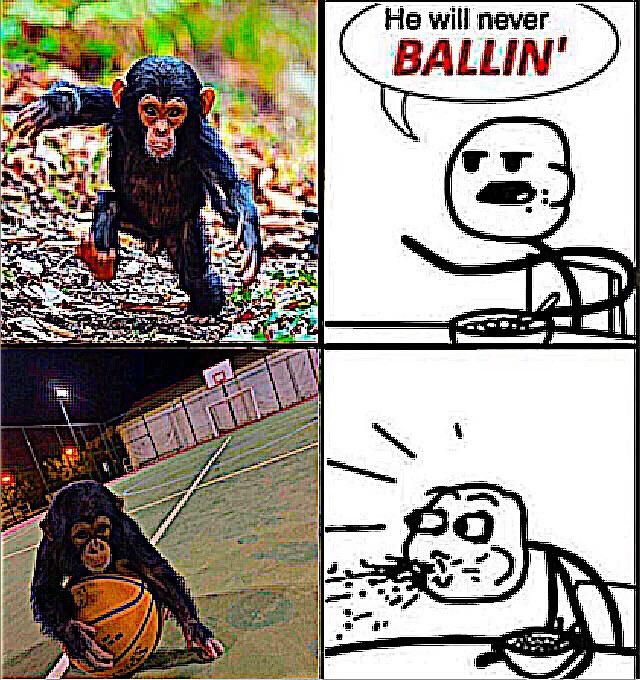 Primate Status Ballin r okbuddyretard He Will Never Be Ballin 