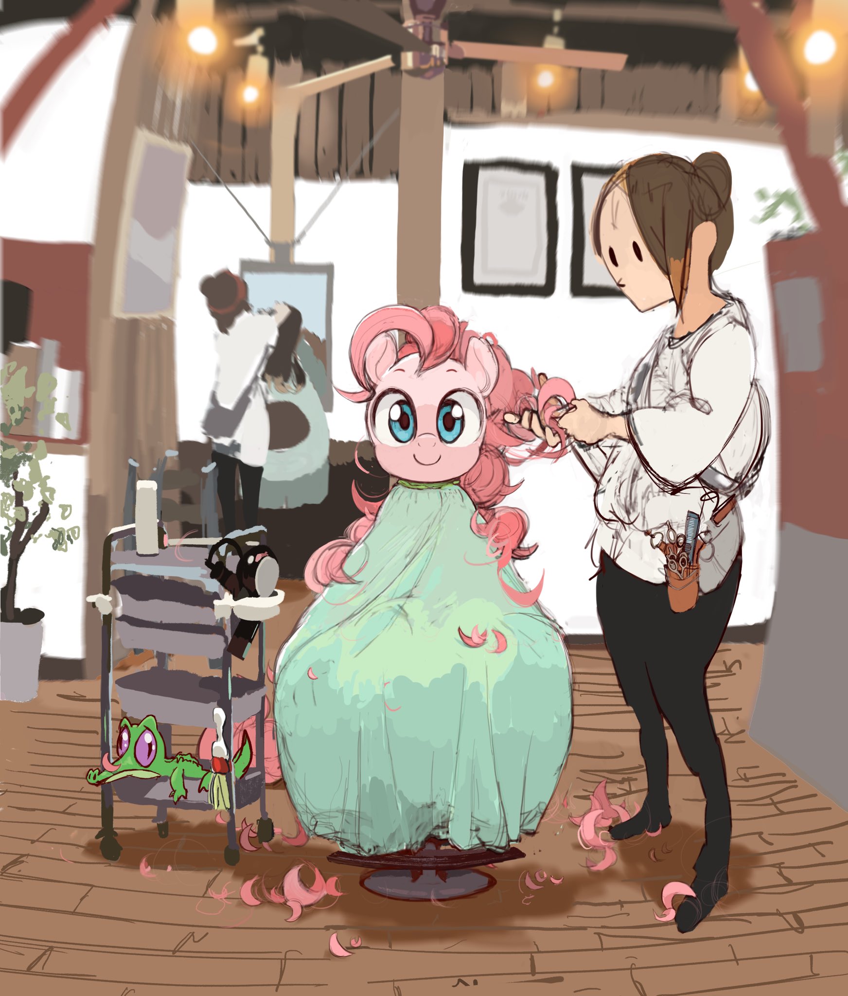 Pinkie Pie having her mane cut | Know Your Meme