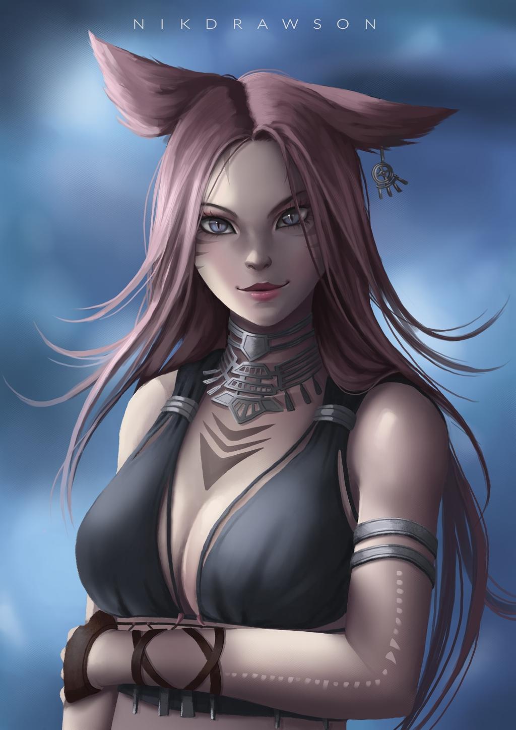 Miqo te Girl By Nikdrawson Final Fantasy XIV Know Your Meme