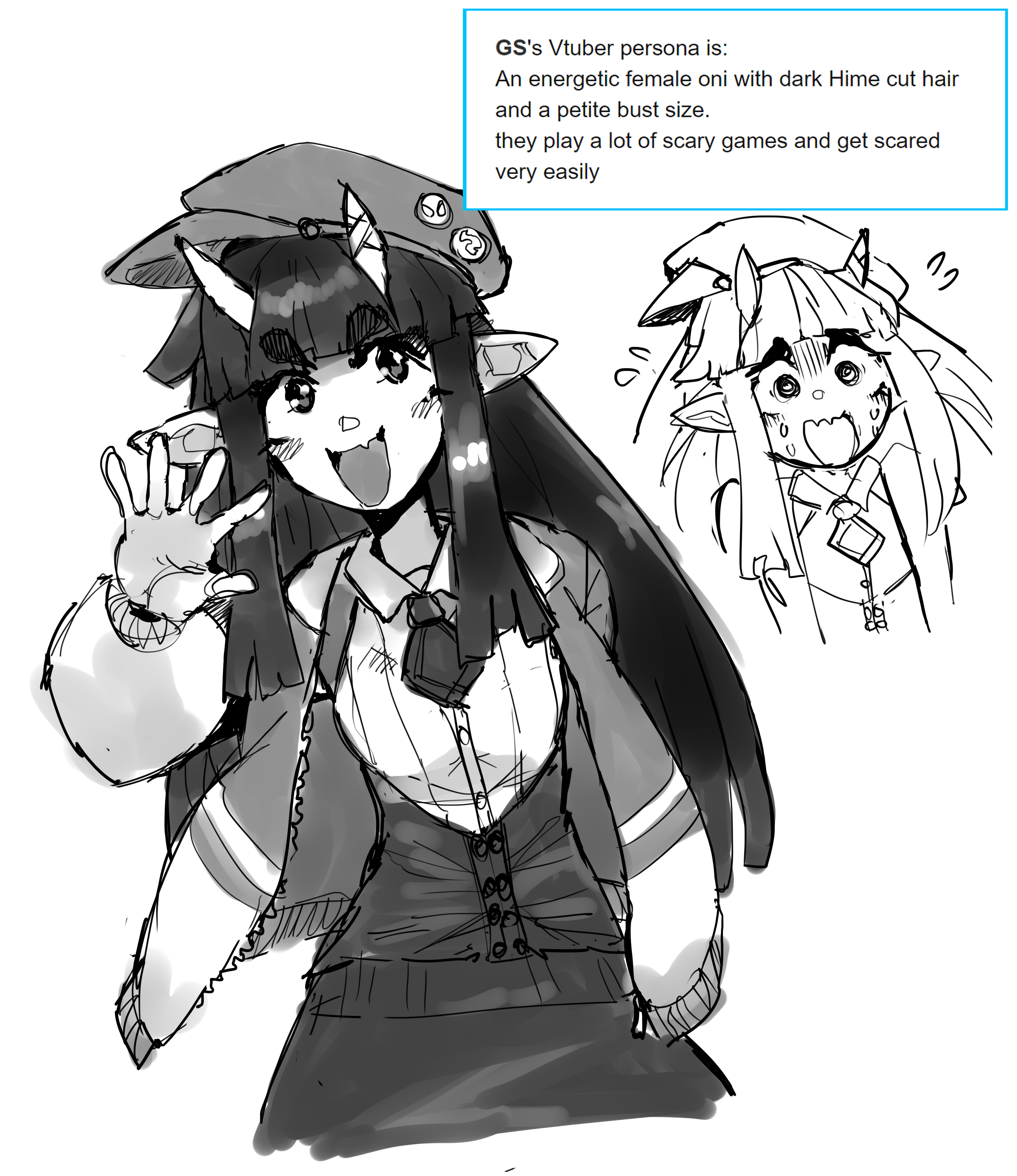 My vtuber design from Minkyew's shindan by gelidspace | Vtubersona ...