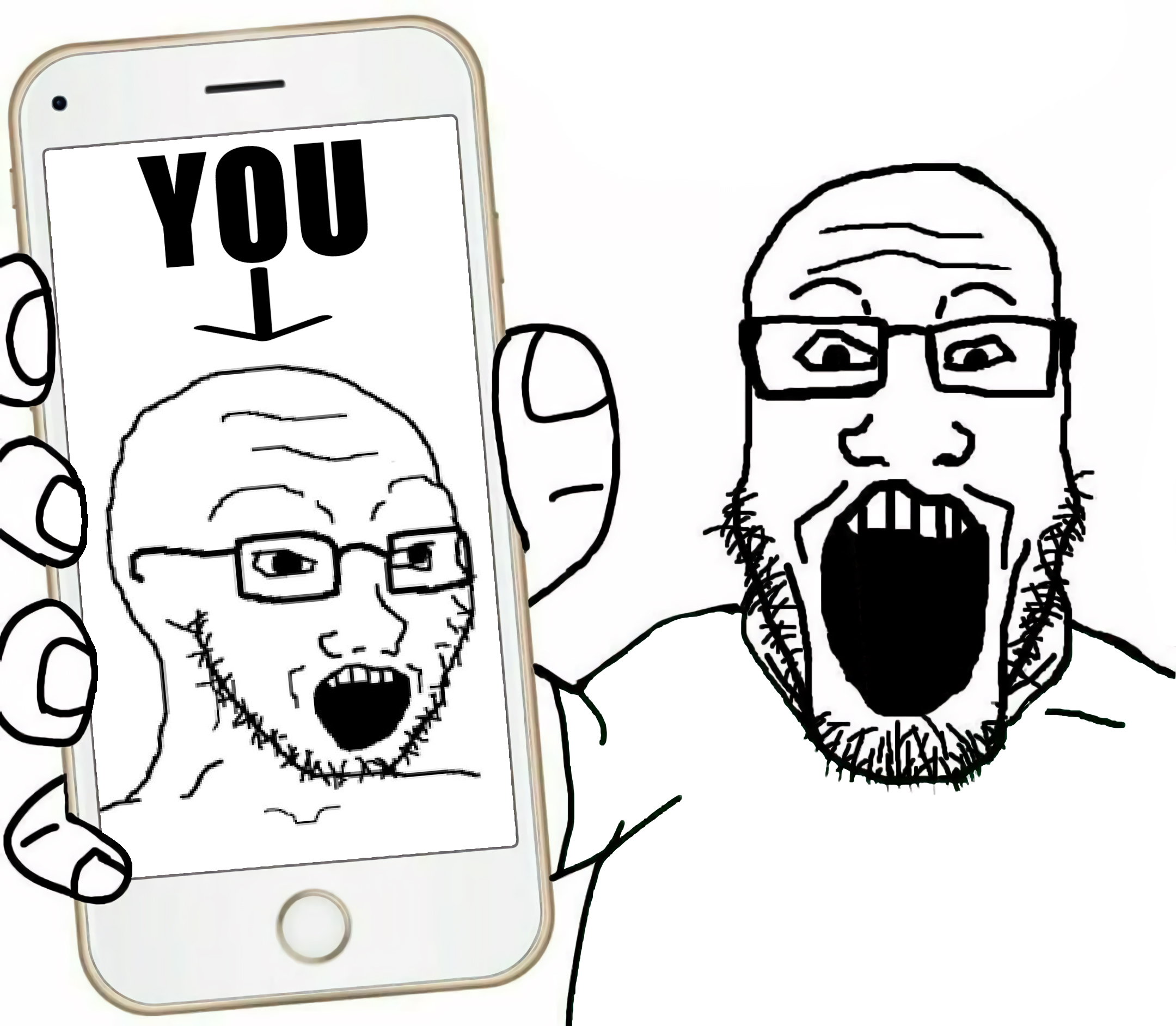 You re A Wojak Soyjak Shows His Phone Know Your Meme