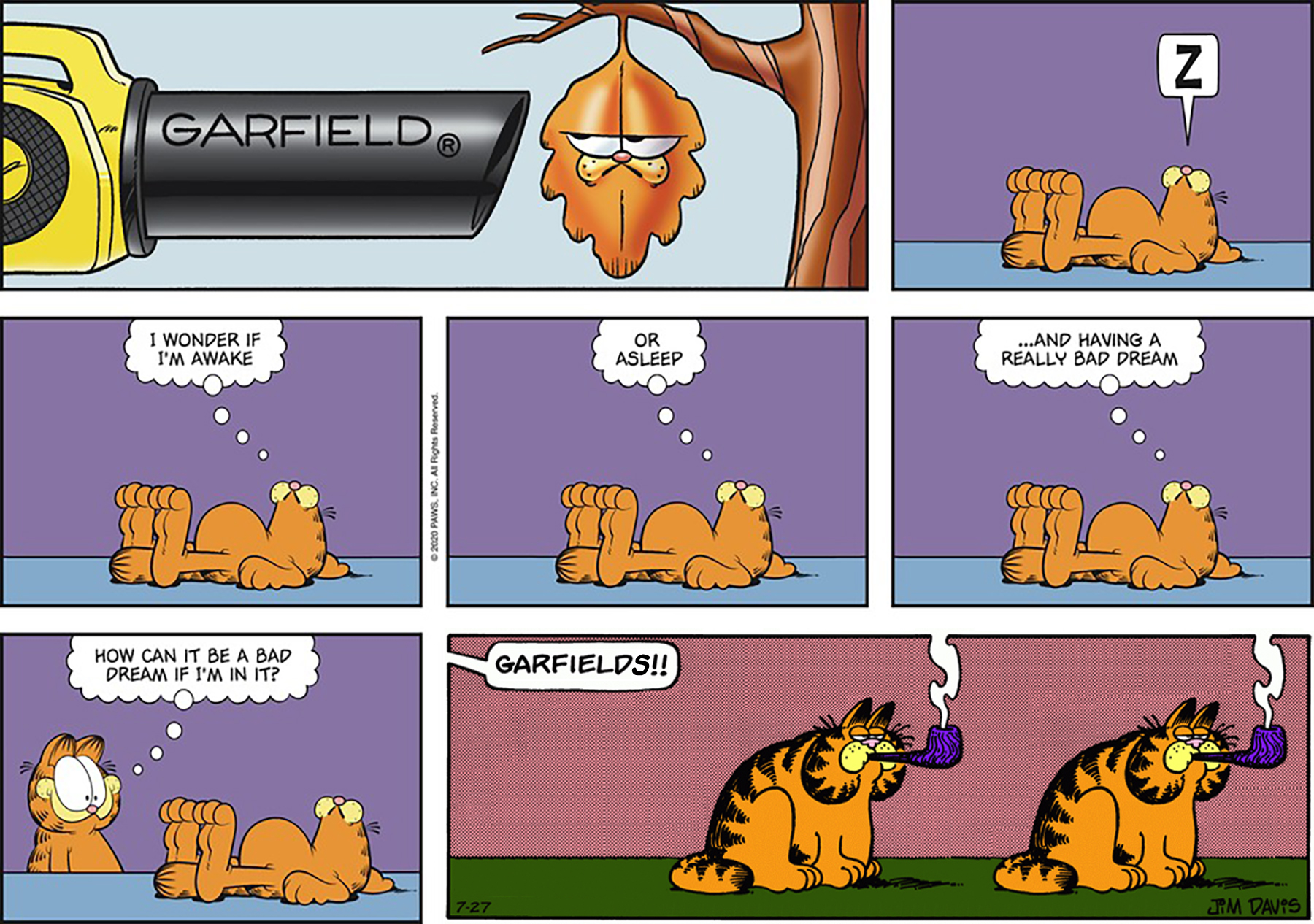 How Can It Be A Bad Dream If I m In It Garfield Last Panel