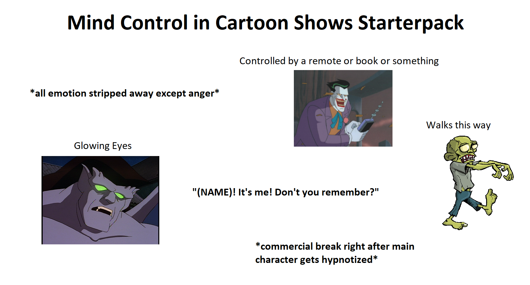 Mind control in cartoon shows starterpack | /r/starterpacks | Know Your ...