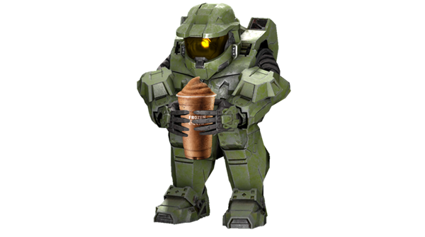 Mini Master Chief With a Slurpee | Know Your Meme