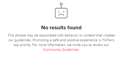 No Results | TikTok | Know Your Meme