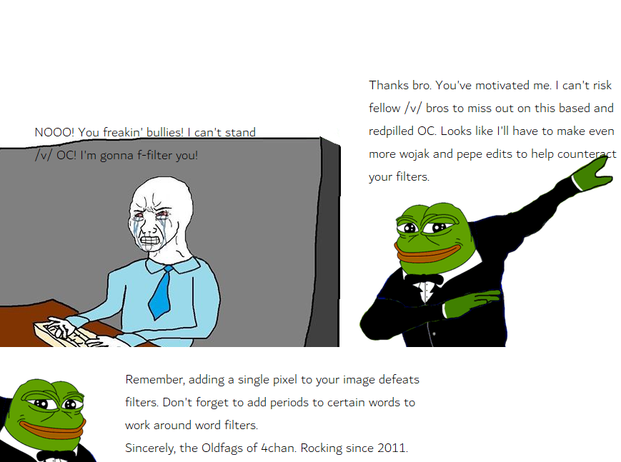 Filter Evasion Pepe He Cute Know Your Meme