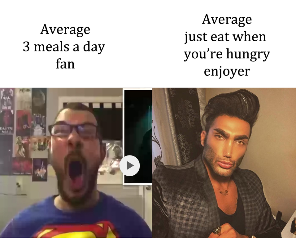 Meals Average Fan Vs Average Enjoyer Know Your Meme