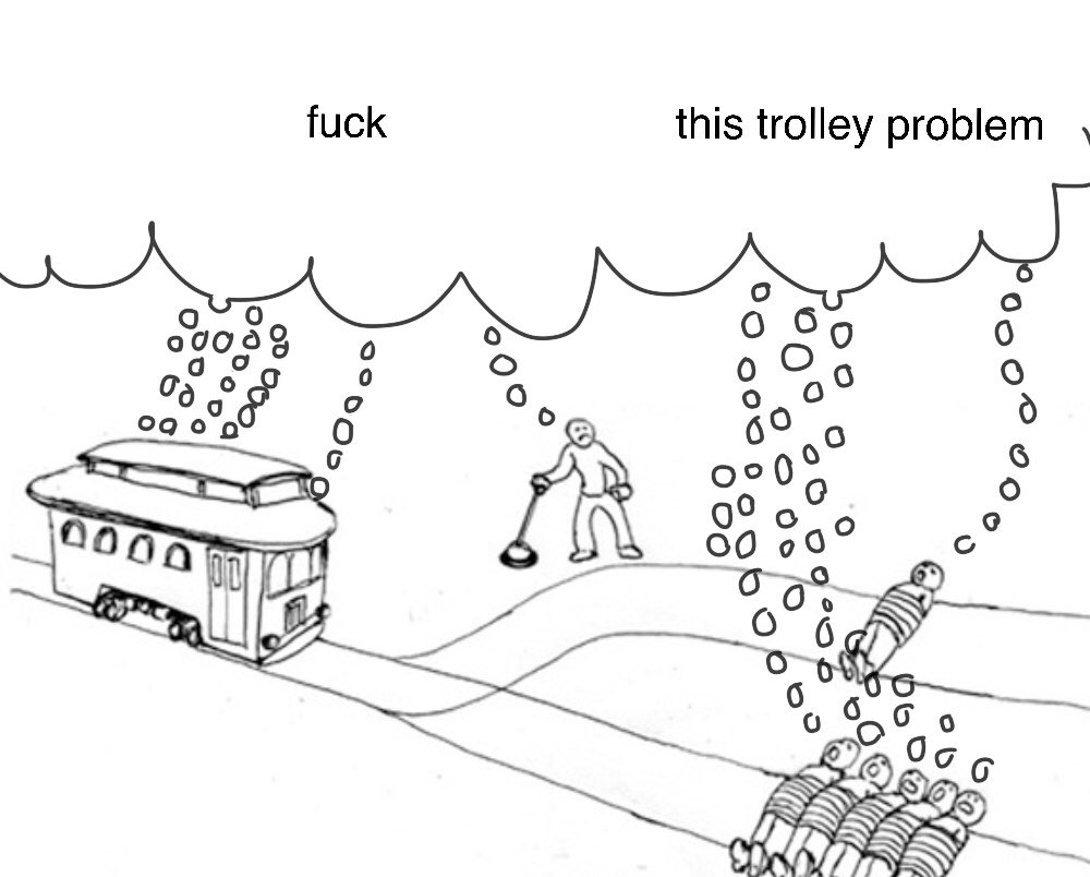 F This Trolley Problem The Trolley Problem Know Your Meme