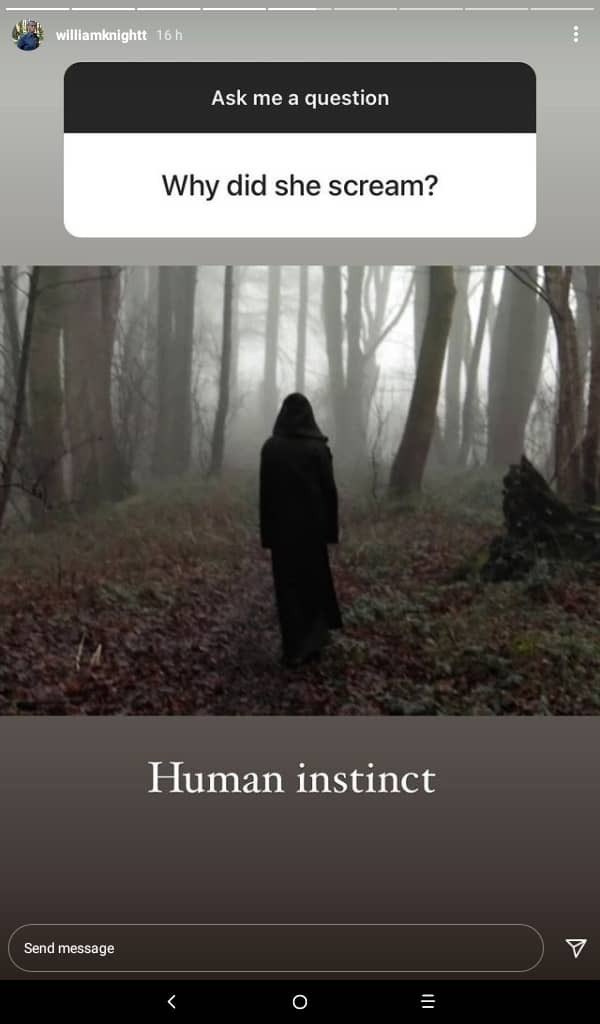 William Knight's Response to Why Did She Scream | William Knight ...