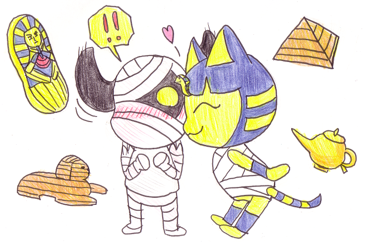 Animal Crossing Ankha And Lucky
