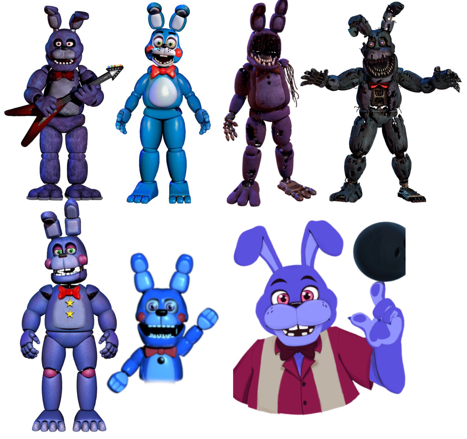 Evolution Of Bonnie Five Nights At Freddy s Know Your Meme Evolution Of Bonnie Five Nights At Freddy s Know Your Meme