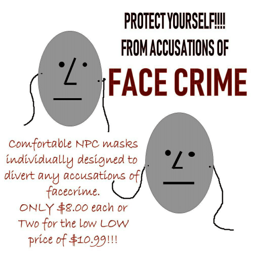 npc face masks | NPC Wojak | Know Your Meme