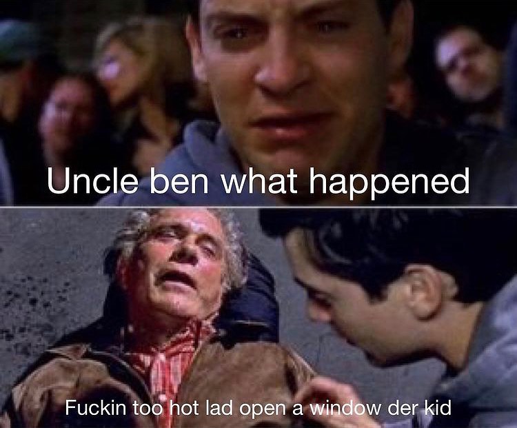 F Too Hot Lad Open A Window Der Kid Uncle Ben What Happened 
