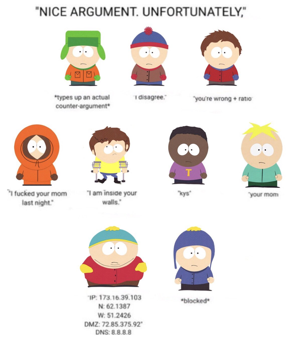 South Park Nice Argument Unfortunately Know Your Meme