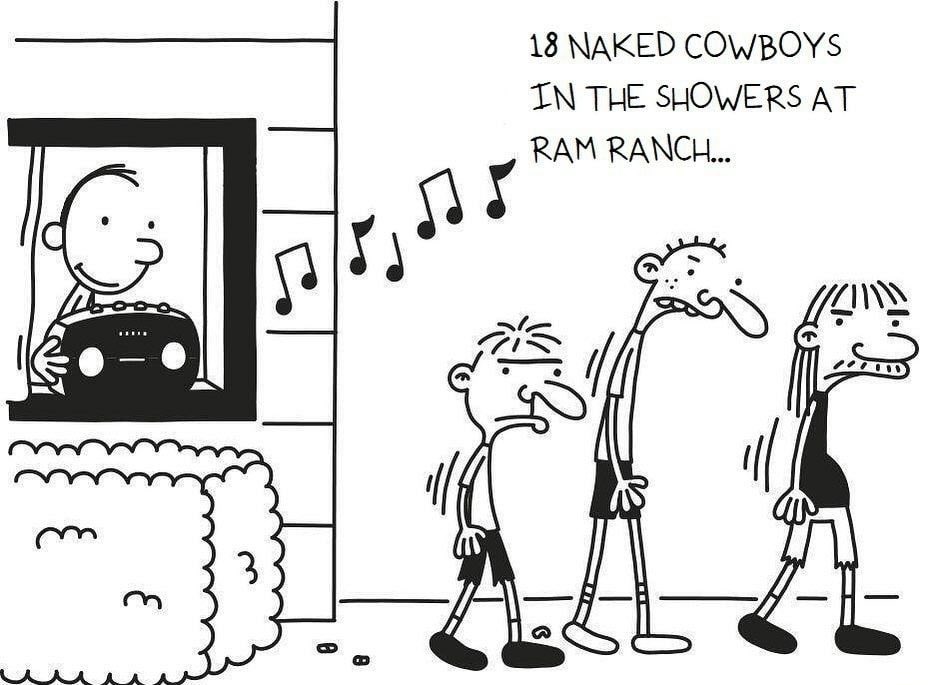 18 naked cowboys in showers at Ram Ranch | Know Your Meme
