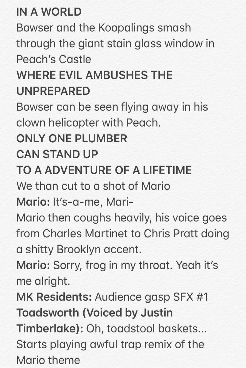 A joke from a mario movie parody script my brother and i wrote. | Know ...