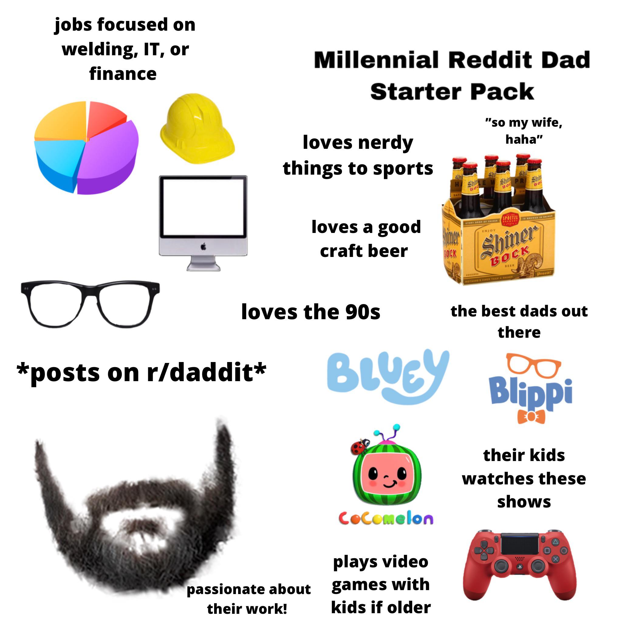 Millennial Reddit Dad Starter Pack Hey New Dads You Are Doing Great Millennial Reddit Dad Starter Pack Hey New Dads You Are Doing Great