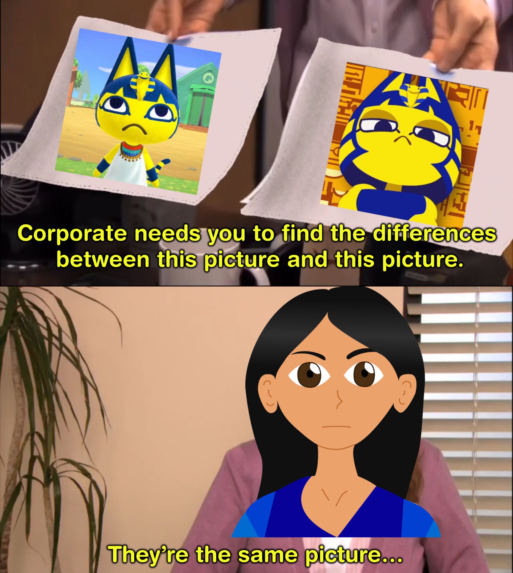 The Same Ankha In These Two Pictures They re The Same Picture Know
