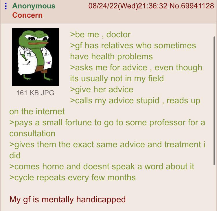 Anon Is A Doctor r Greentext Greentext Stories Know Your Meme