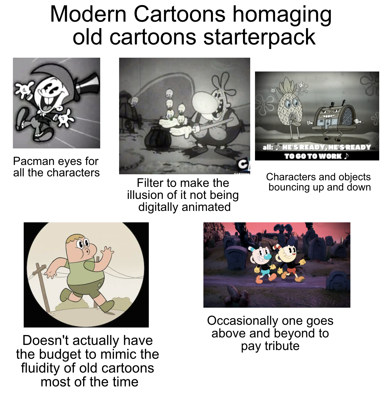 Modern Cartoons Homaging Old Cartoons Starterpack R Starterpacks