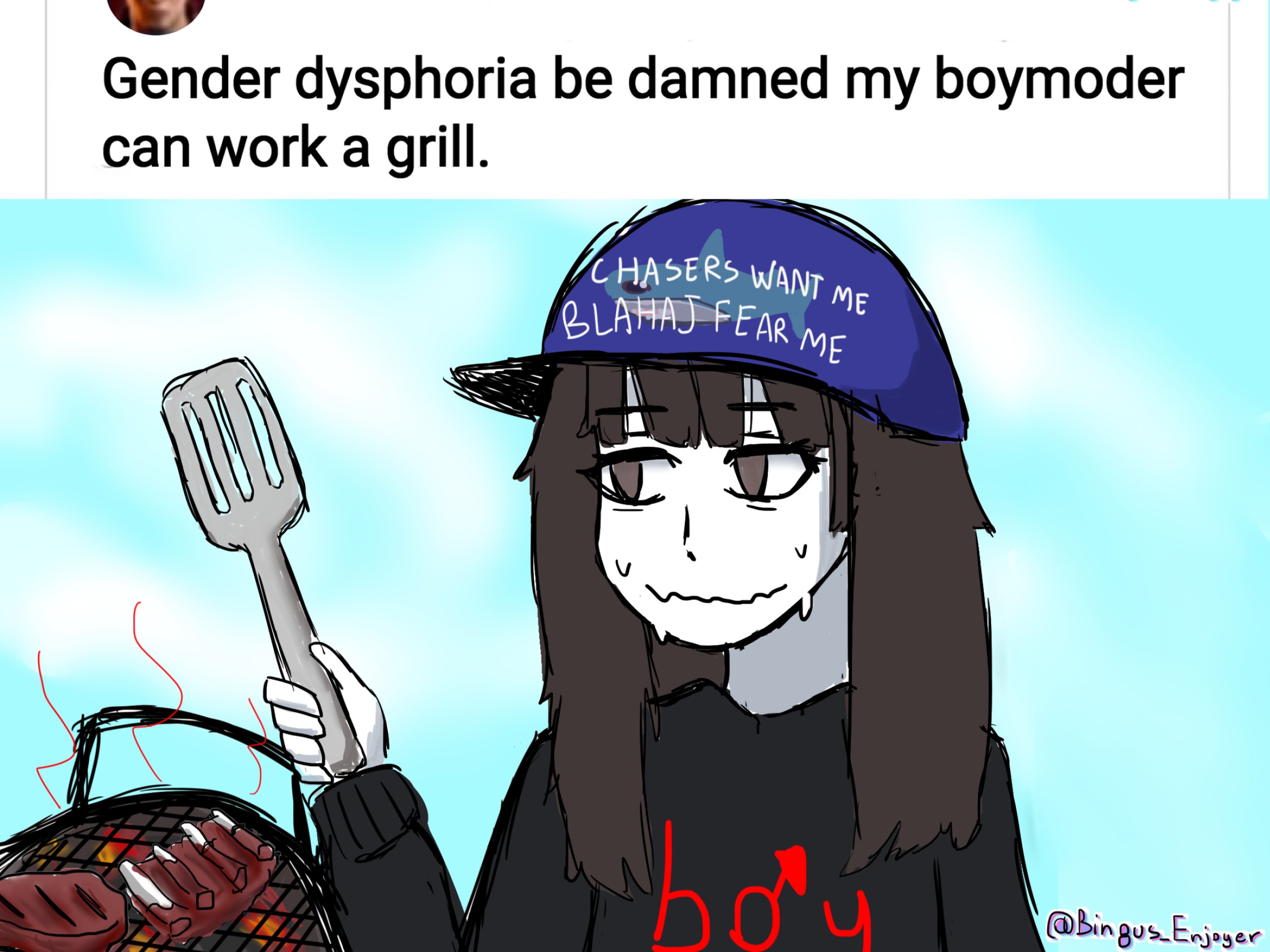 gender dysphoria be damned my boymoder can work a grill | Boymoder ...