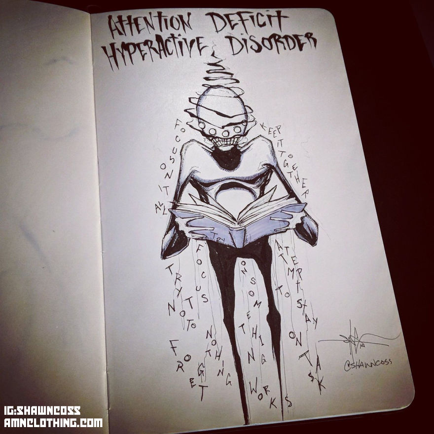 ADHD By Shawn Cross Drawing Mental Illness Know Your Meme ADHD By Shawn Cross Drawing Mental Illness Know Your Meme