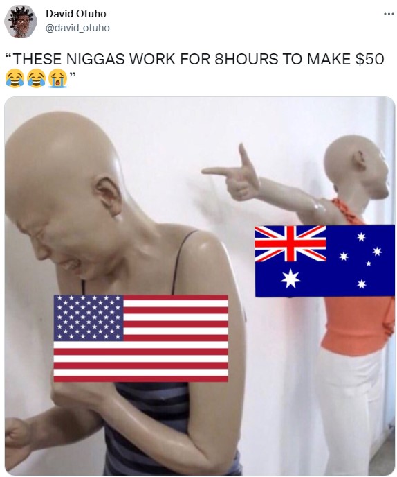  THESE NIGGAS WORK FOR 8HOURS TO MAKE 50 Mannequin Pointing At 