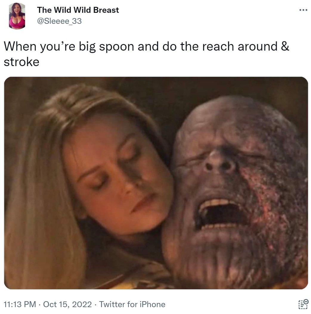 When You re Big Spoon And Do The Reach Around Stroke Thanos Know When You re Big Spoon And Do The Reach Around Stroke Thanos Know