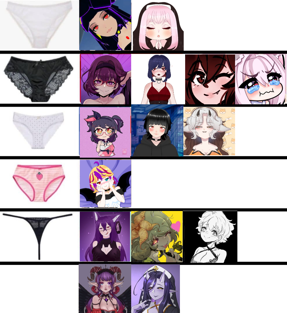 Vtuber Panty Tier List Underwear Tier Lists Know Your Meme