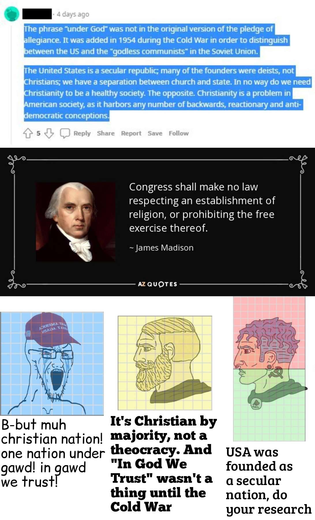 USA was founded as a secular nation, change my mind (Original content ...