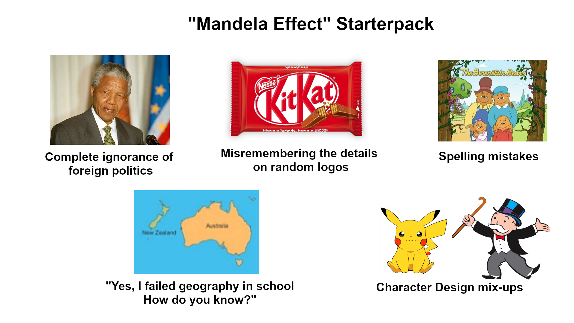 Mandela Effect Starterpack r starterpacks Starter Packs Know Mandela Effect Starterpack r starterpacks Starter Packs Know