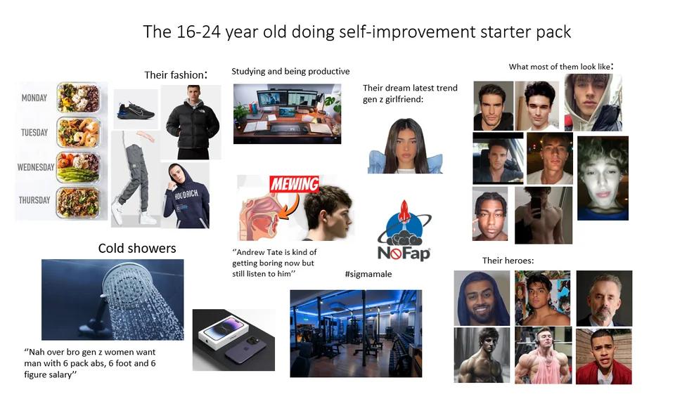 The 16 24 Year Old Doing Self Improvement Starter Pack r