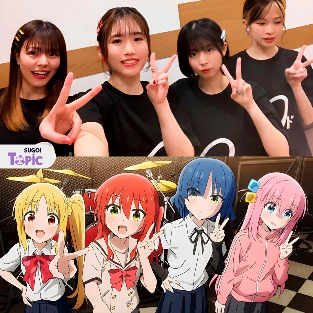 Bocchi The Rock! anime voice actresses mimicking their characters poses ...