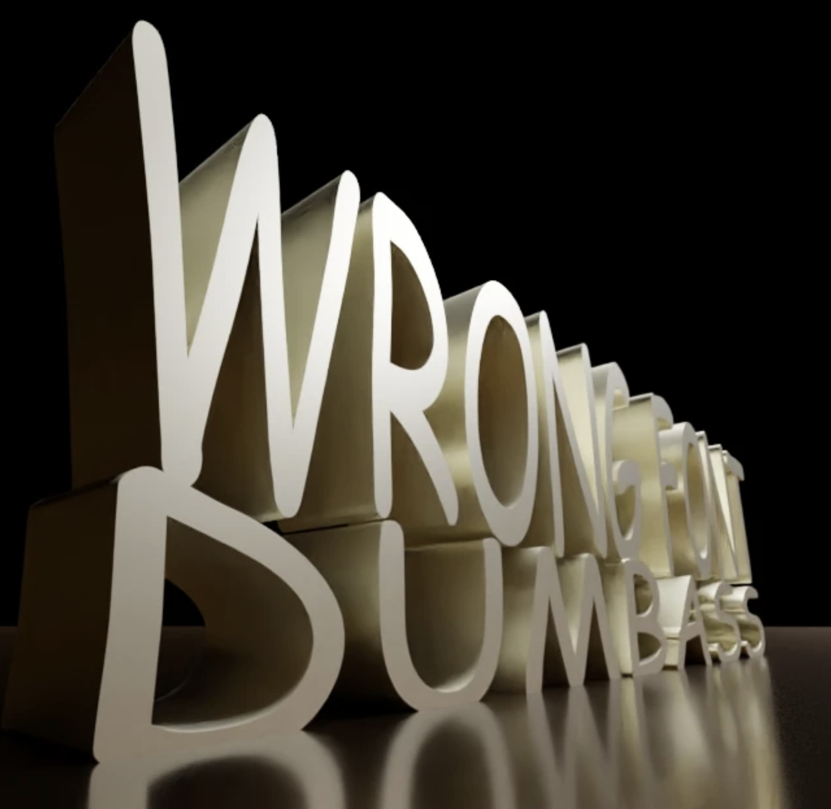  Wrong Font Dumbass 3D Text 3D Text Reaction Images Know Your Meme