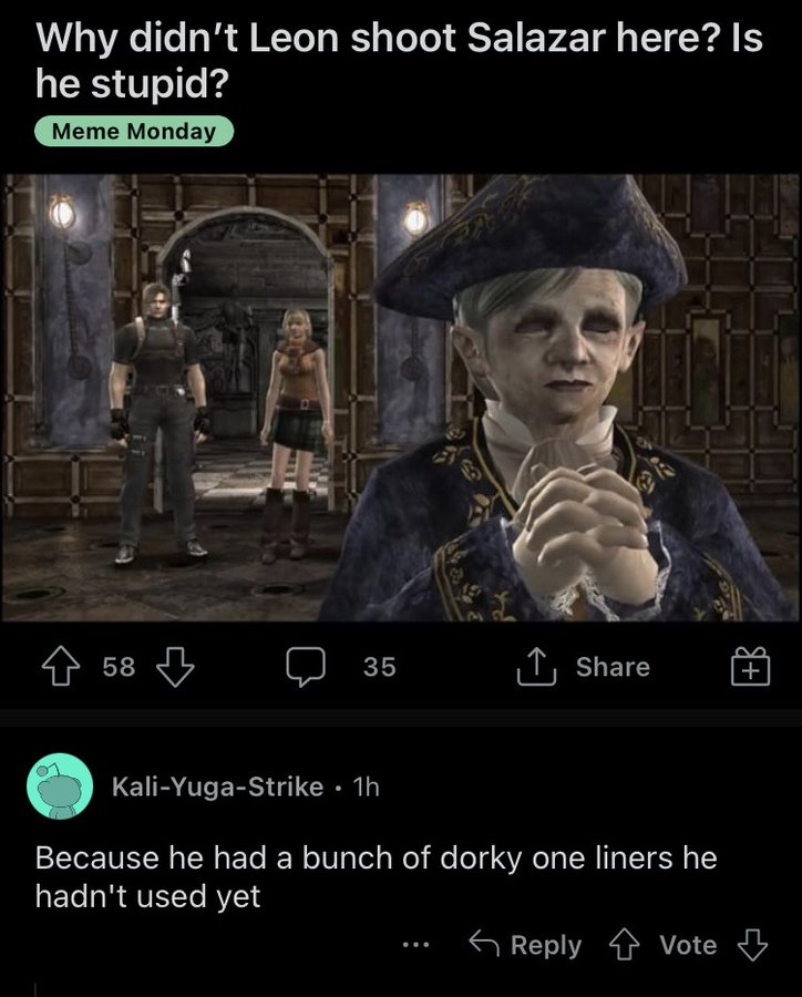 Leon and his One-Liners | Resident Evil 4 | Know Your Meme