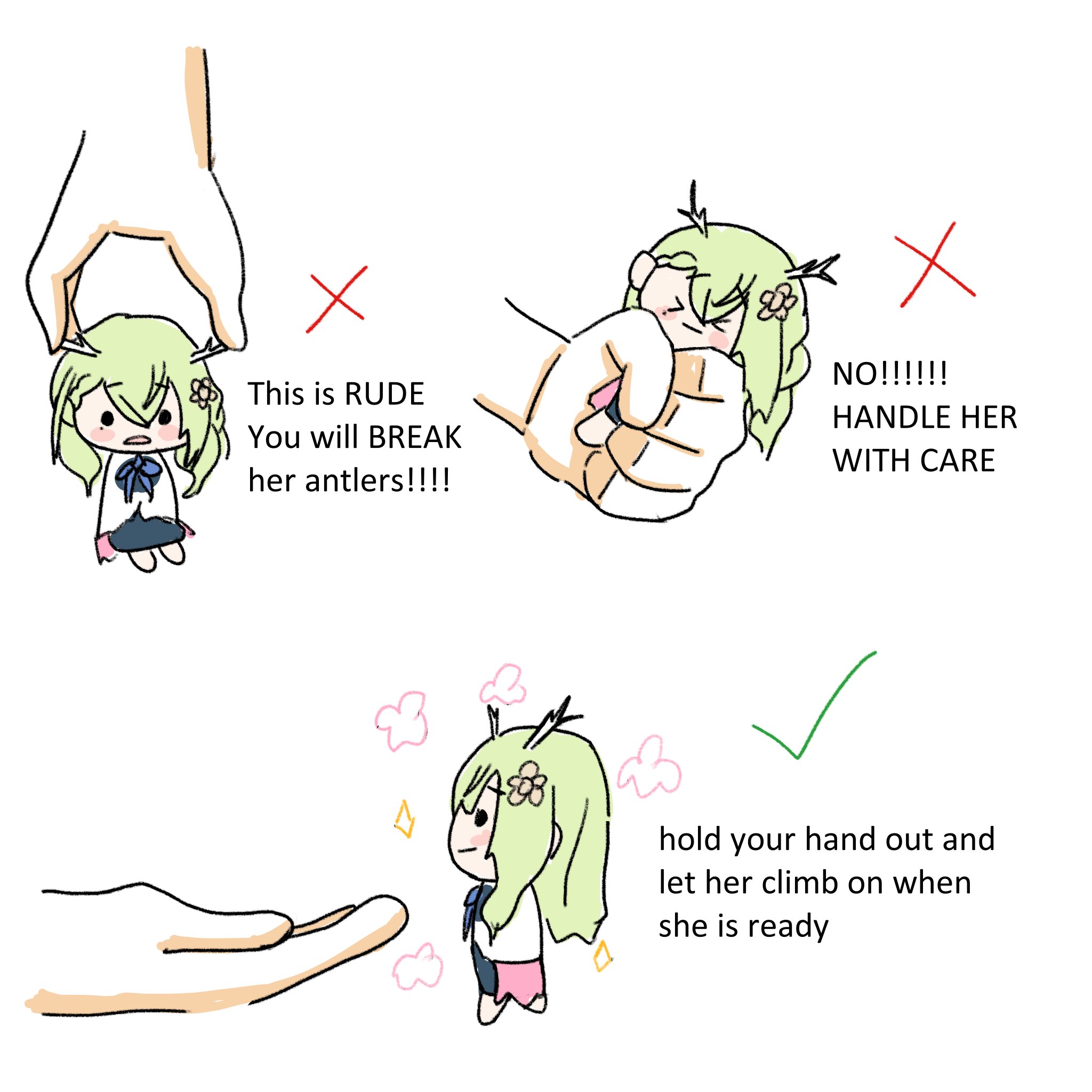 Fauna Version Of This By Nomuuuu How To Pick Up X How To Handle X
