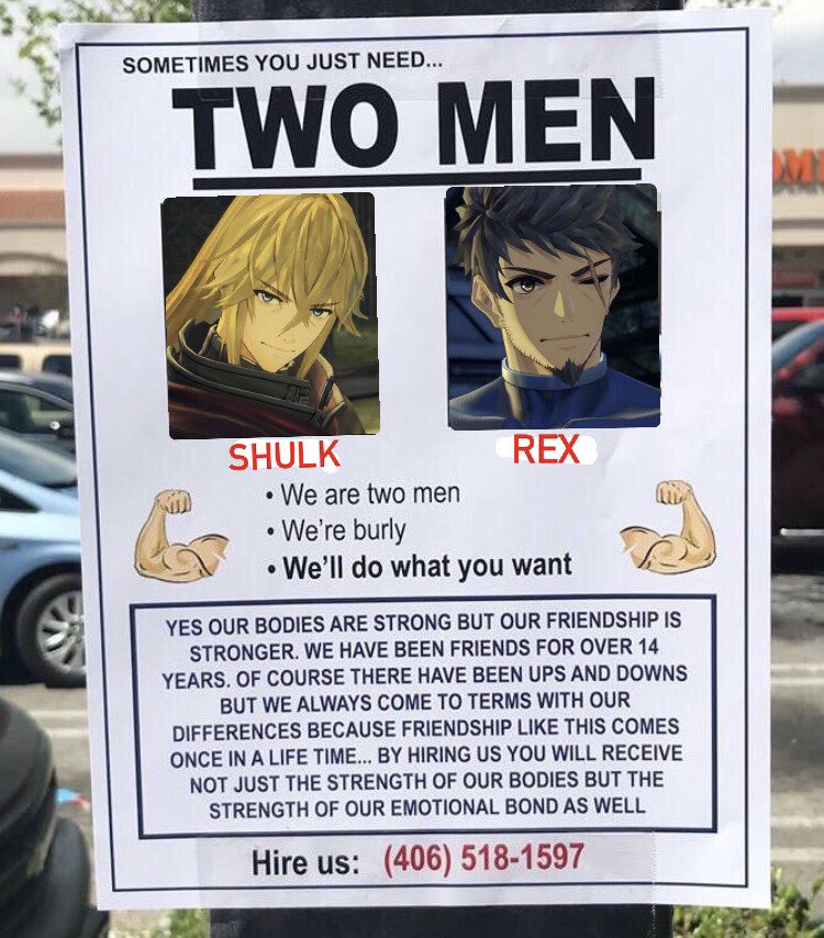 Can’t wait for Shulk and Rex: Boy Best Friends Dilfinitive Edition ...