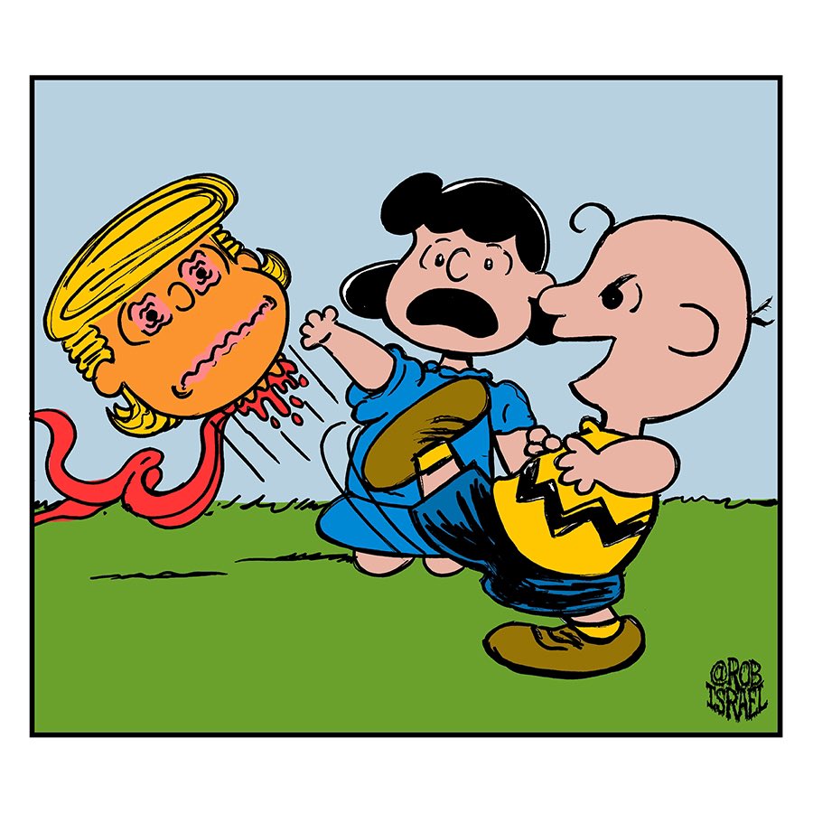 To celebrate the Trump indictment, I illustrated Charlie Brown finally ...
