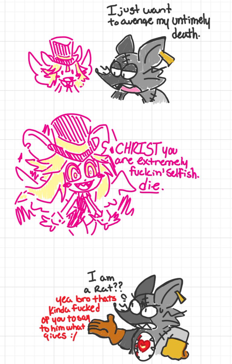 He’s just trying to set things straight and rat god tries to pull a ...