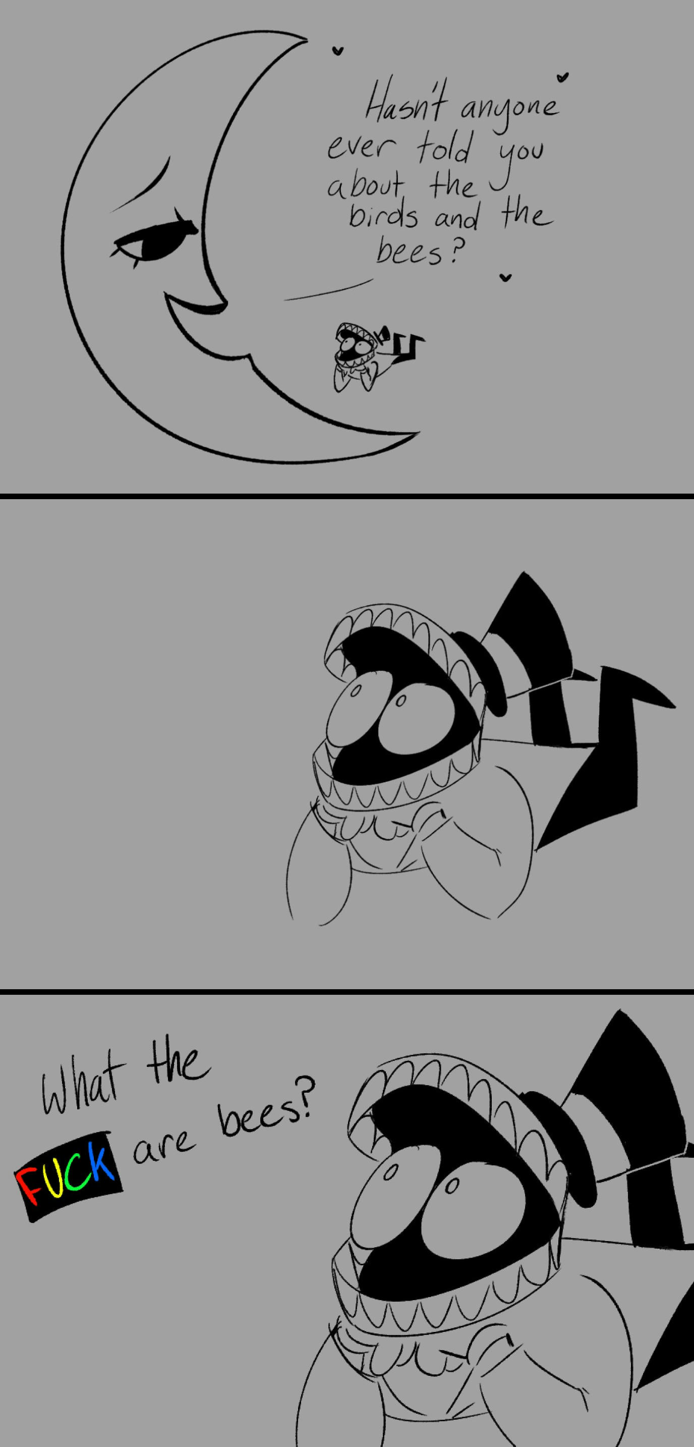 I need that video of Moon saying "do you wanna make love darling?" and Caine saying "WHAT DID ...