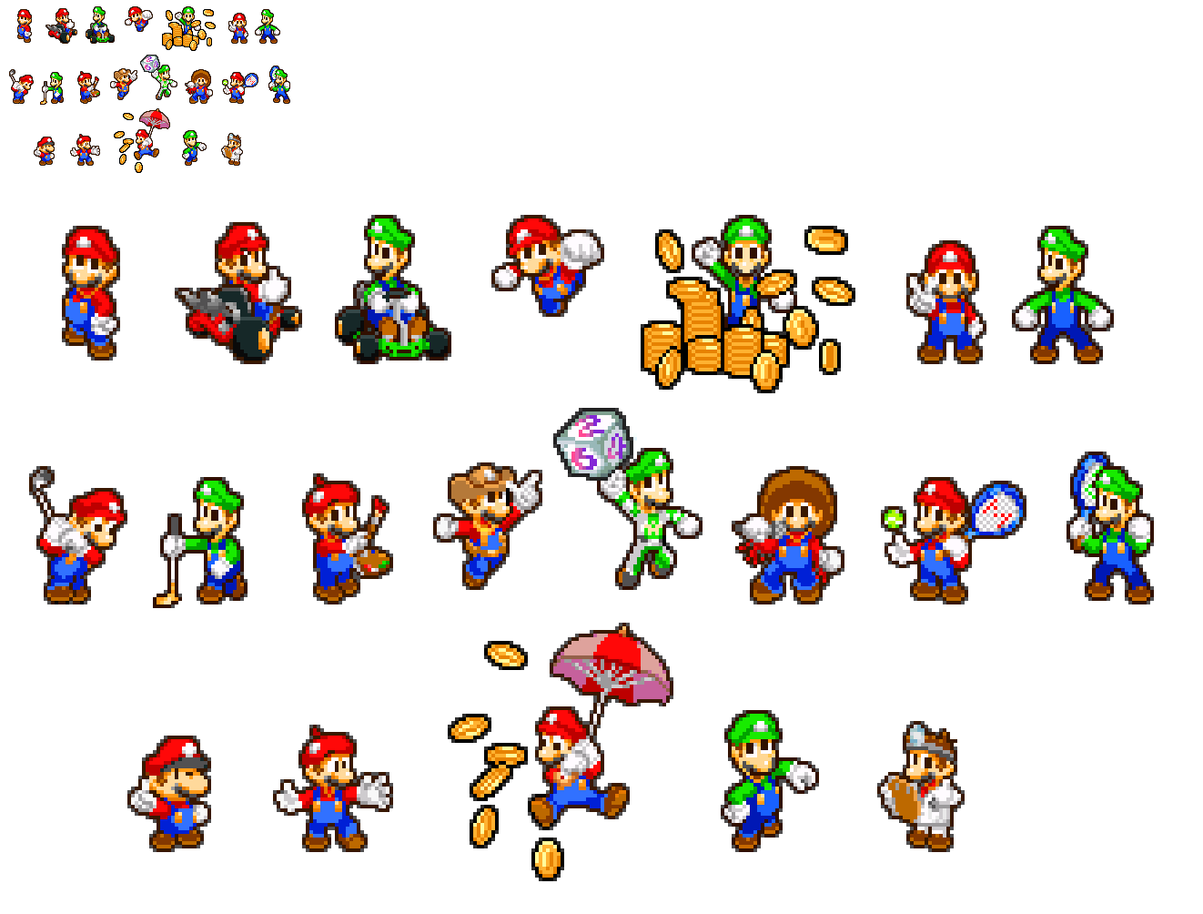 Nintendo 64 MLSS sprite renders | Super Mario | Know Your Meme