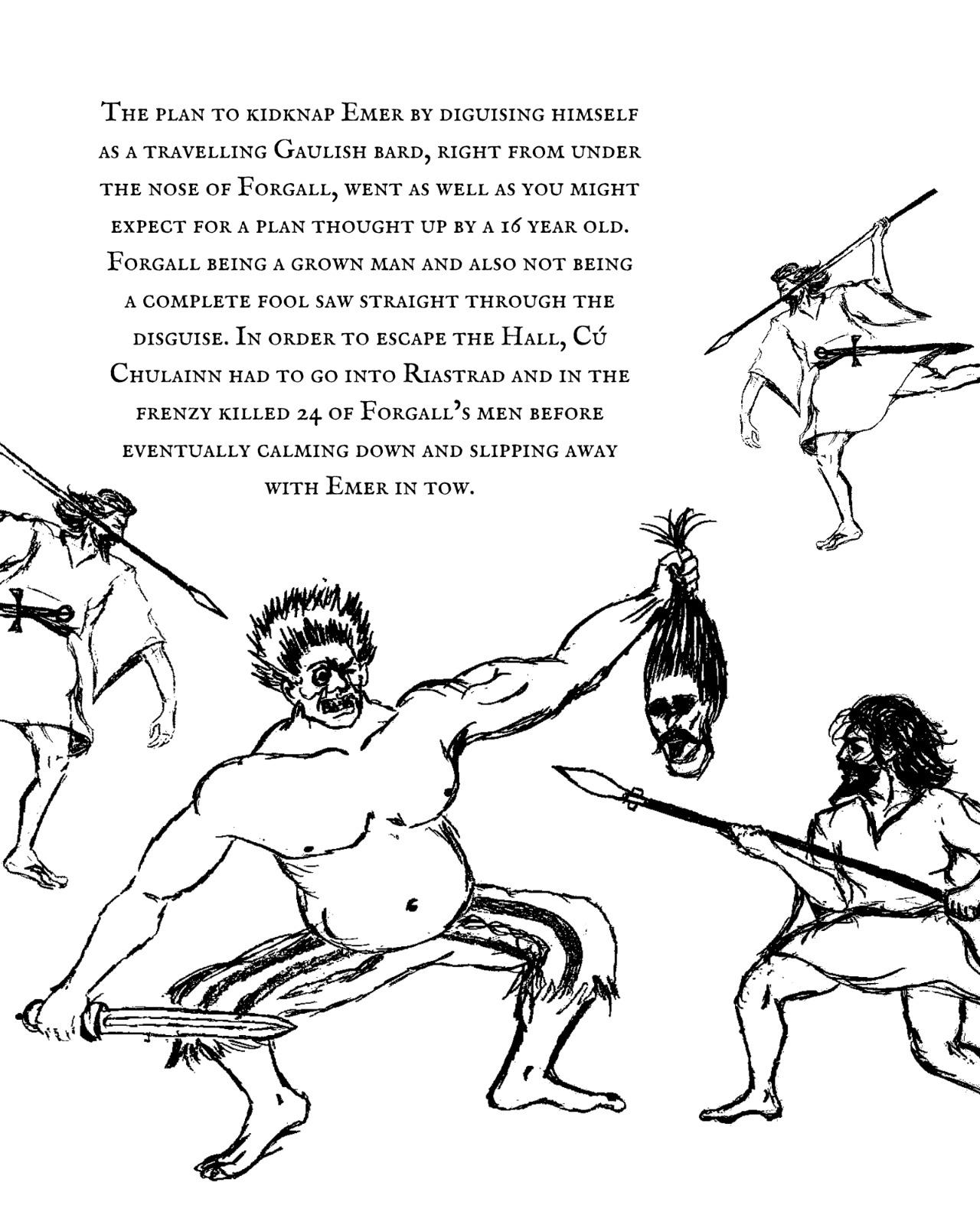 Thinking about sitting down to illustrate a series about Cu Chulainn ...