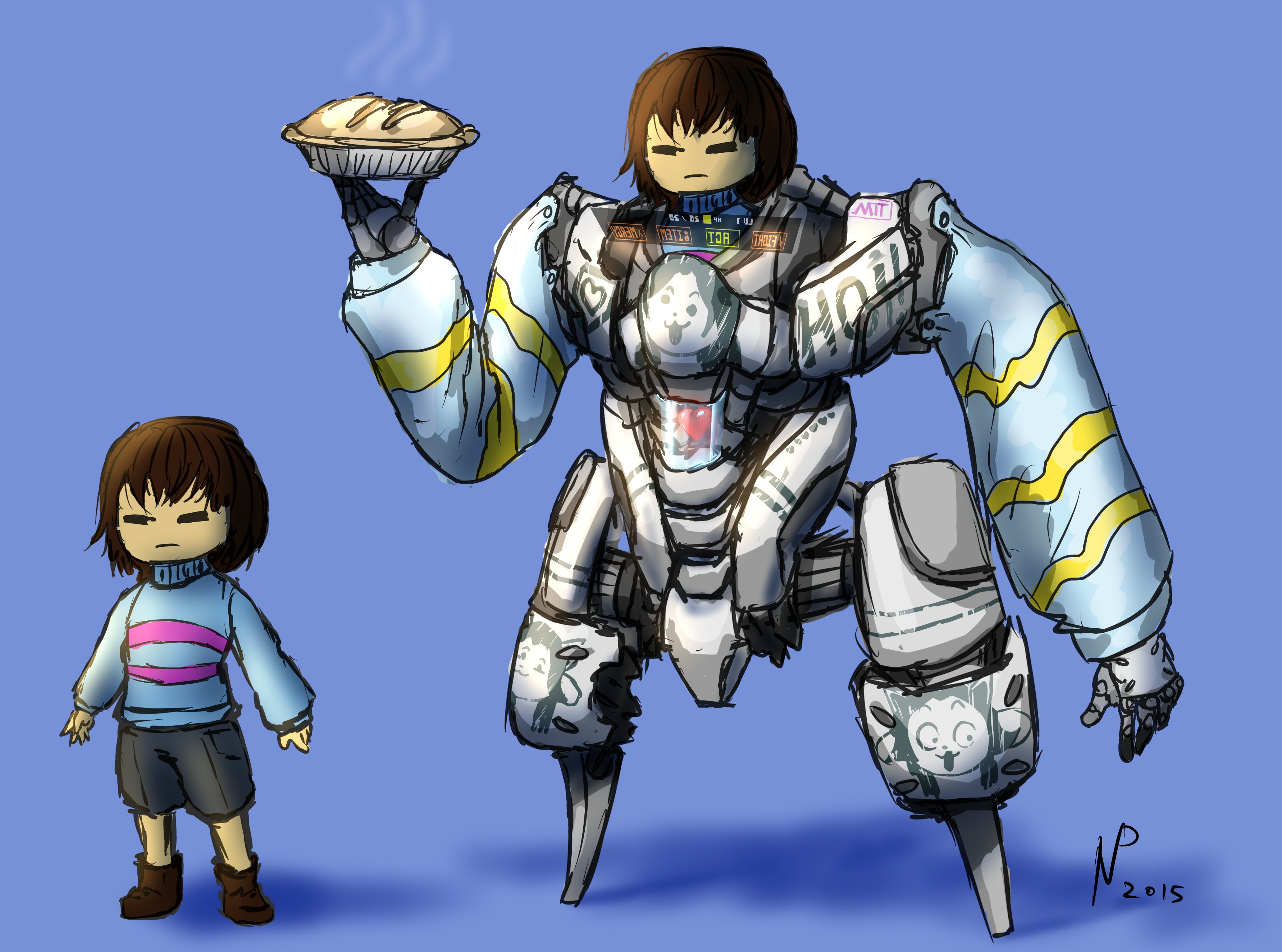 Some goofy undertale fanart of what I thought the Temmie armor would ...