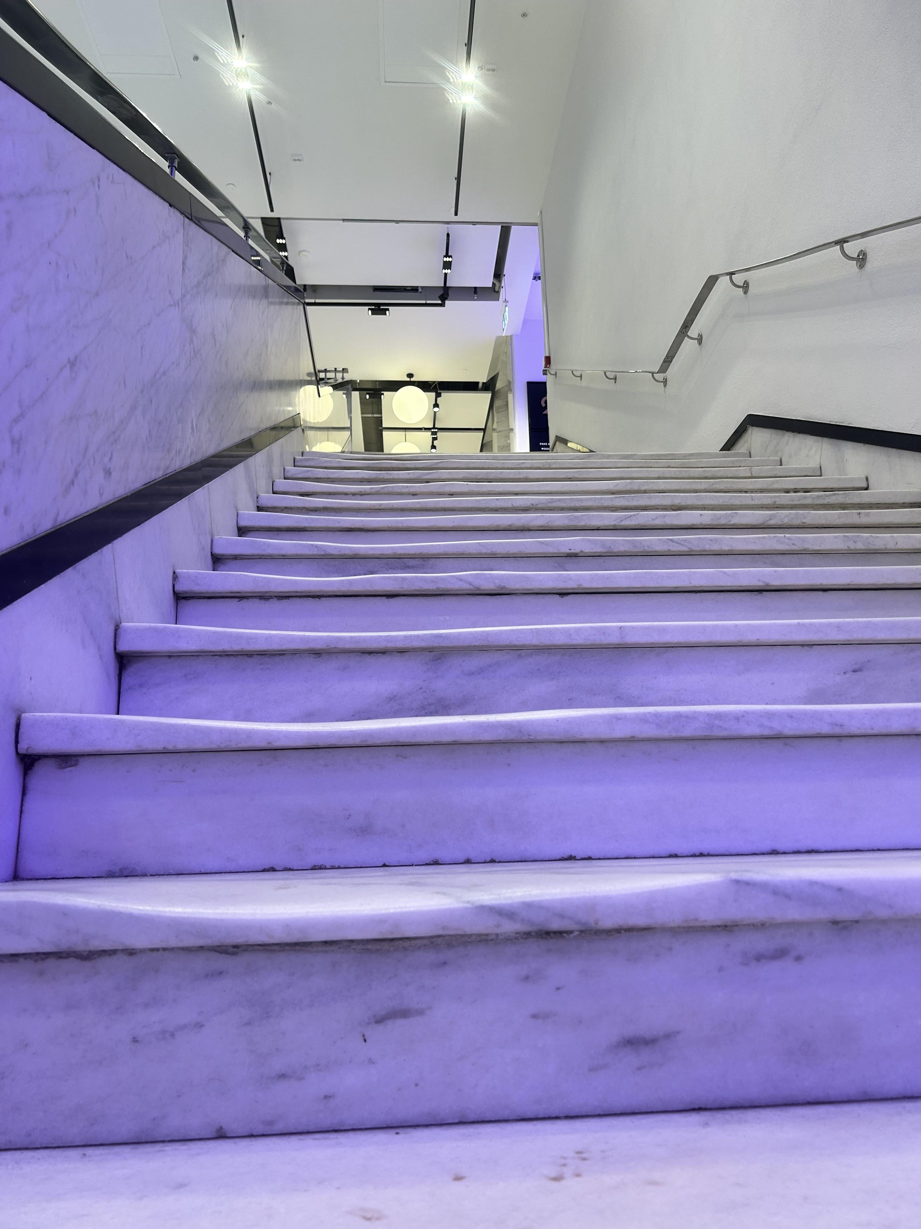 Dips in the staircase at a department store | Know Your Meme