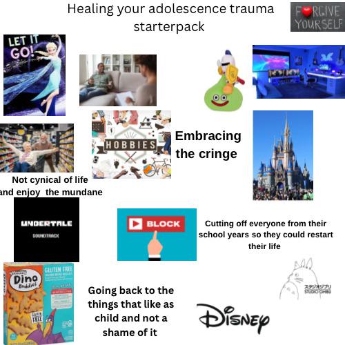 Healing your adolescence trauma starterpack | /r/starterpacks | Know ...