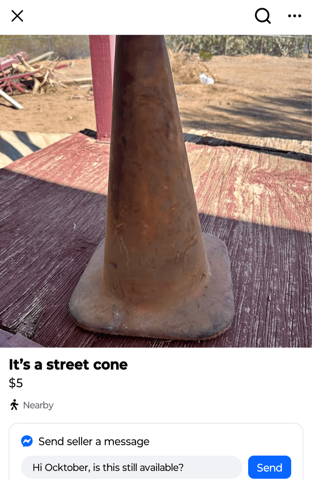 It's a street cone | Know Your Meme