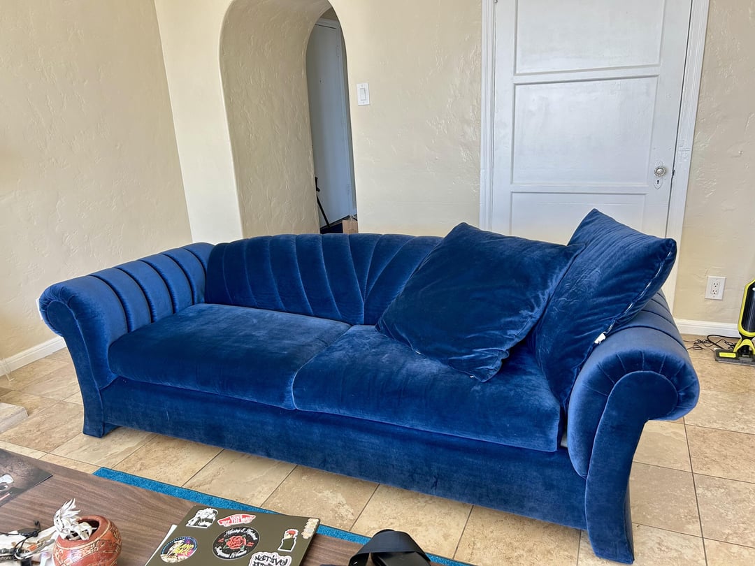 This cool velvet couch | Know Your Meme