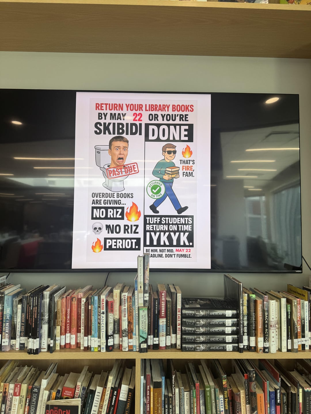At the school library | Know Your Meme
